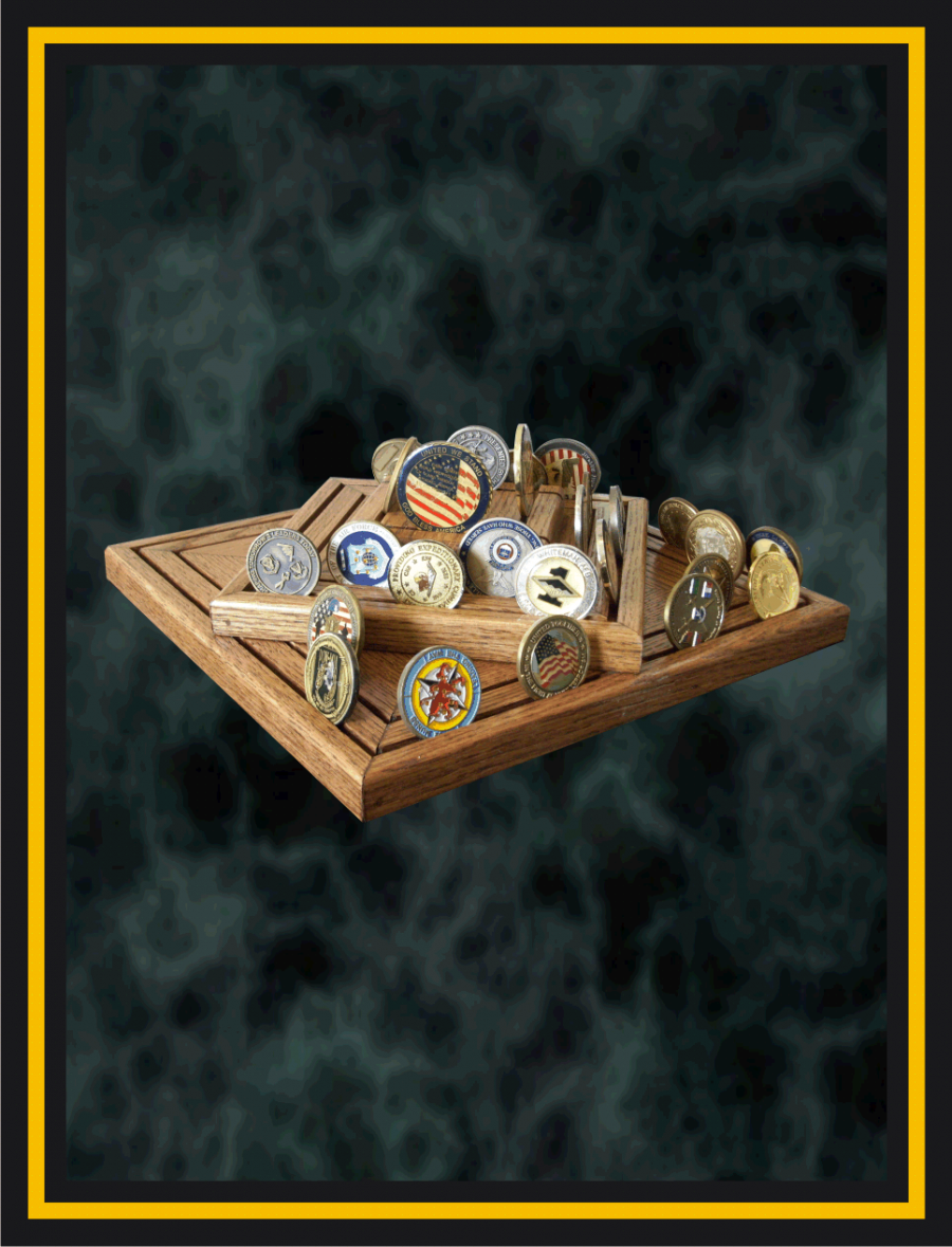 Pyramid Coin Display - Woodknot Woodworks